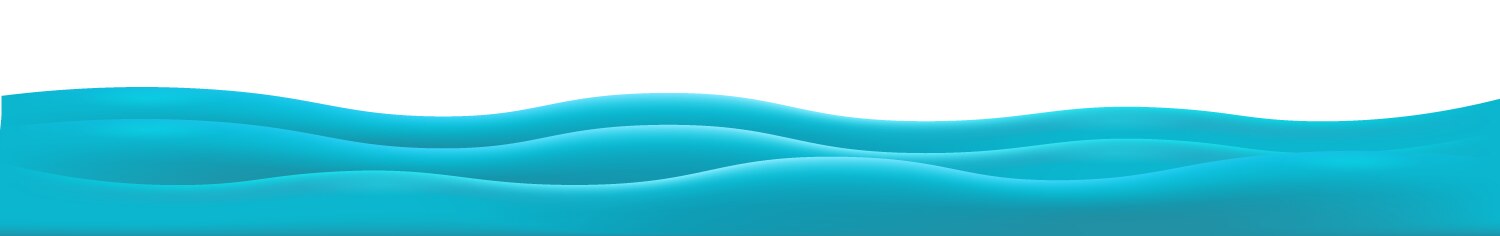 3d realistic cartoon blue waves isolated Vector Image