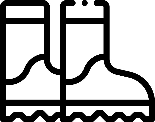 Boot icon thin linear style design isolated Vector Image