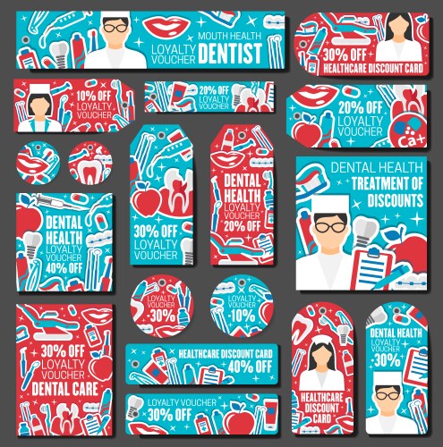 Infographic with dentist and teeth problems Vector Image