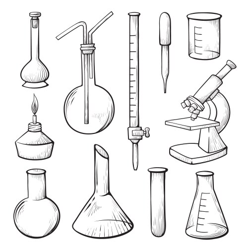 Laboratory Equipment Clipart Black And White