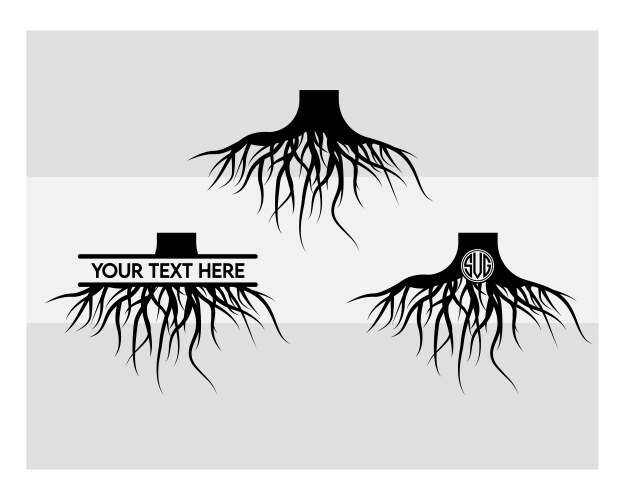 Root svg taproot tree roots clipart Royalty Free Vector