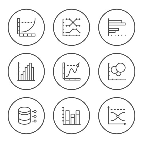 Round diagram with concentric circles divided on 5