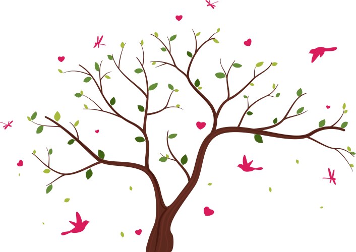 Flat beautiful birds template Royalty Free Vector Image