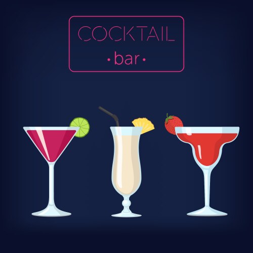 Cocktail menu Royalty Free Vector Image - VectorStock