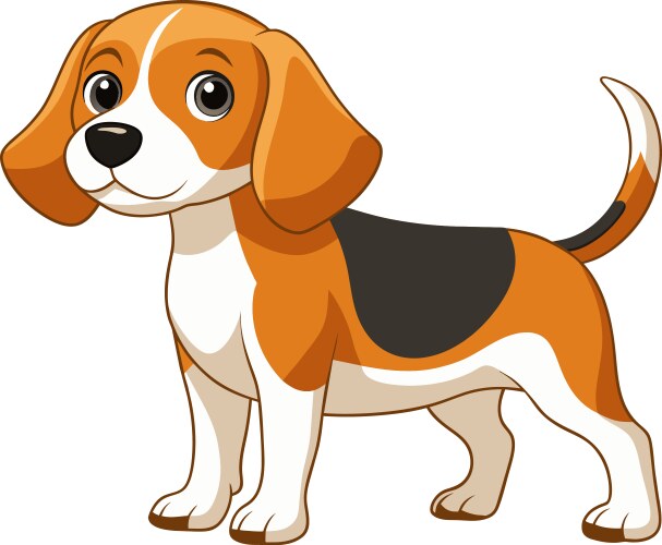 Cute beagle full body high detail c Royalty Free Vector