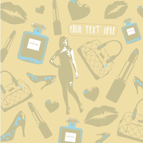 Vintage fashion pattern background Royalty Free Vector Image