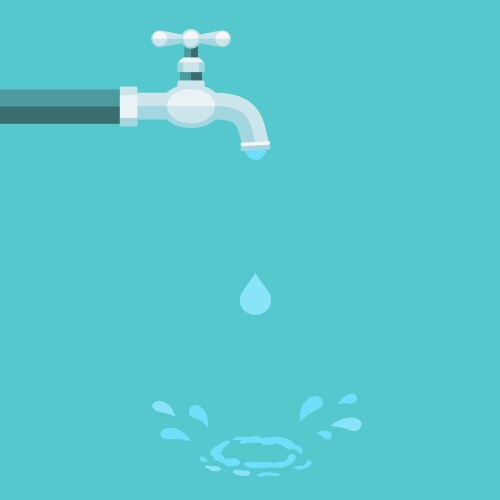 Dripping tap with golden coins Royalty Free Vector Image