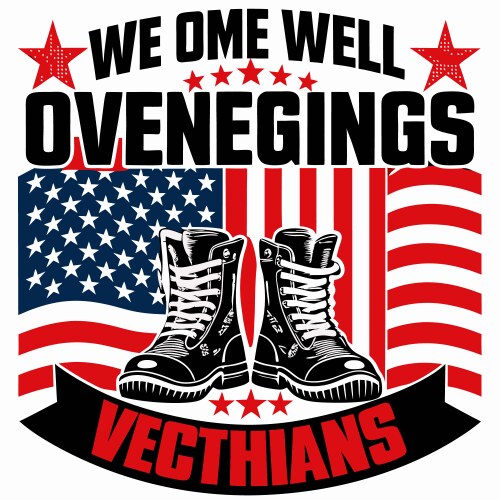 American veteran us maps boots and weapon Vector Image