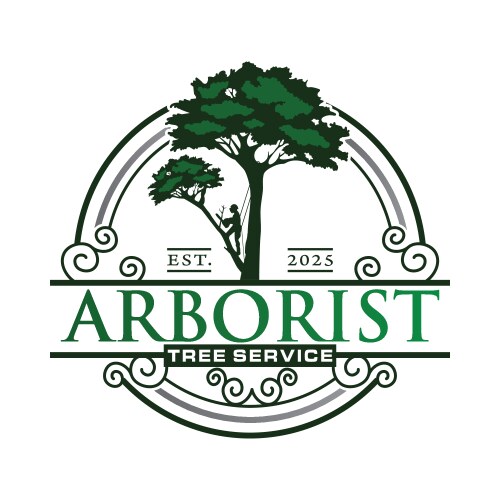 Arborist tree services logo design Royalty Free Vector Image