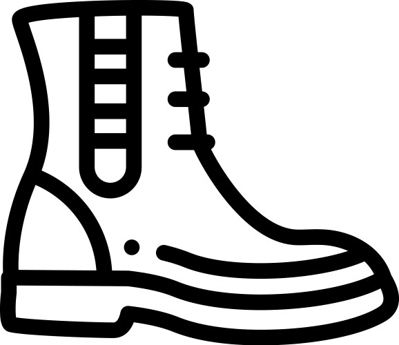 Boot icon thin linear style design isolated Vector Image