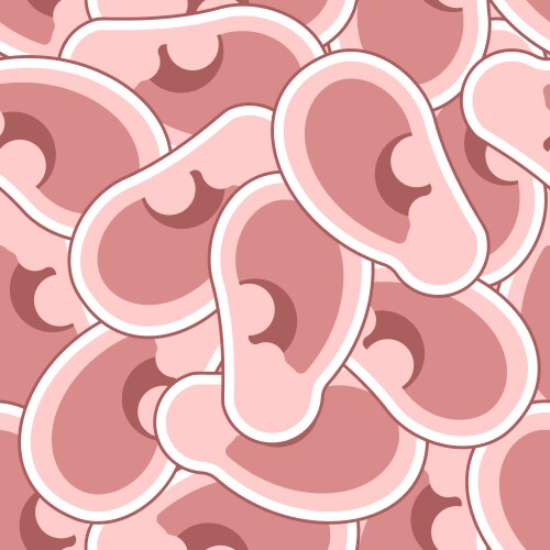 Human ear pattern seamless part of body background
