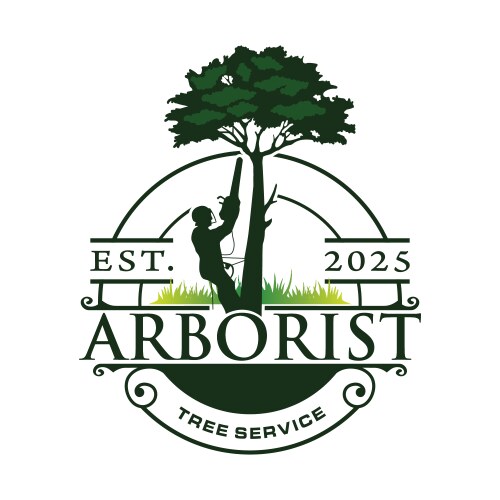 Arborist tree services logo design Royalty Free Vector Image