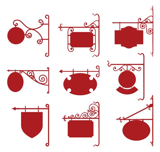 Road signs set Royalty Free Vector Image - VectorStock