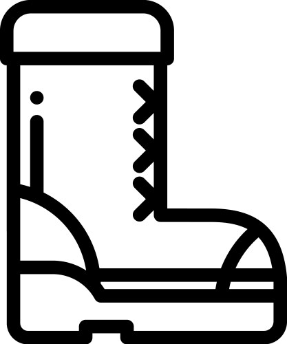 Boot icon thin linear style design isolated Vector Image