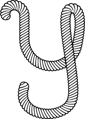 Rope logo letter p Royalty Free Vector Image - VectorStock