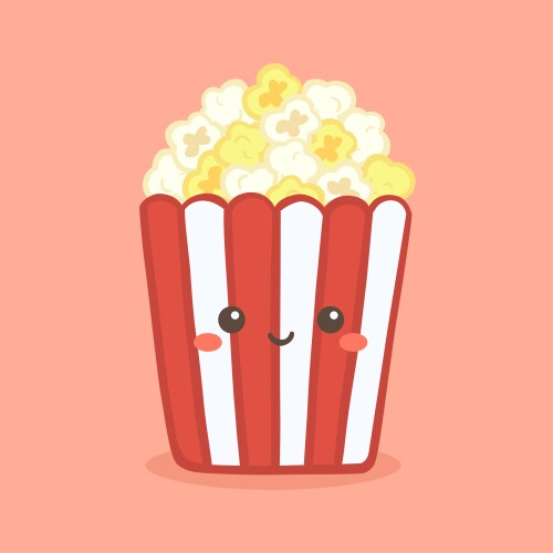 Smiling Cute Popcorn Vector Images (over 1,600)