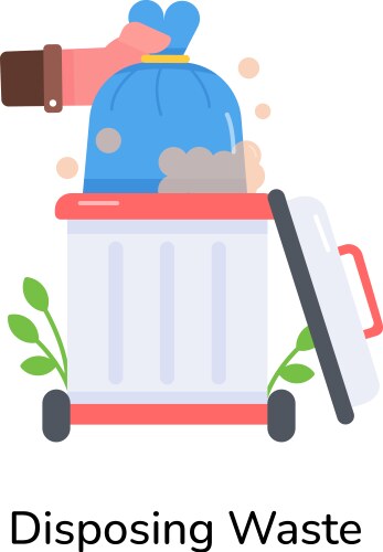 Disposing waste Royalty Free Vector Image - VectorStock