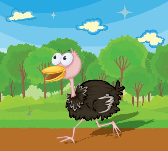 Emu cartoon Royalty Free Vector Image - VectorStock