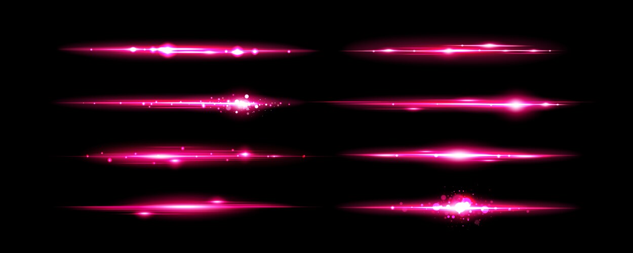 Pink light flare effect with magic lens sparkle Vector Image