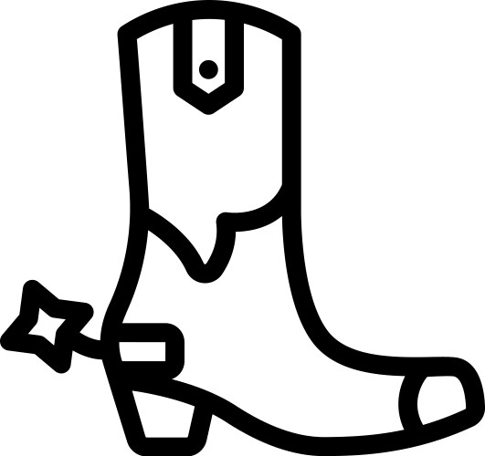 Boot icon thin linear style design isolated Vector Image