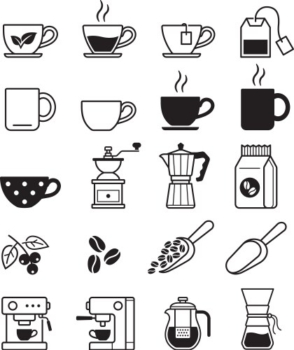 Kettle Icons Collection – Royalty-Free Vector | VectorStock