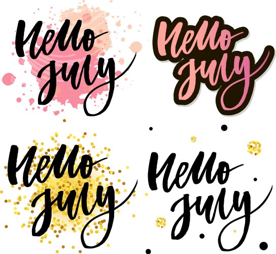 Christmas in july calligraphy lettering summer Vector Image