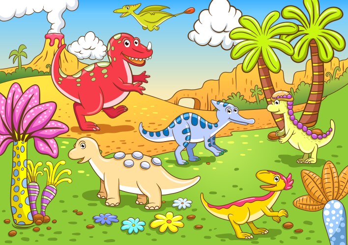 Dinosaur Cartoon Vector Images (over 48,000)