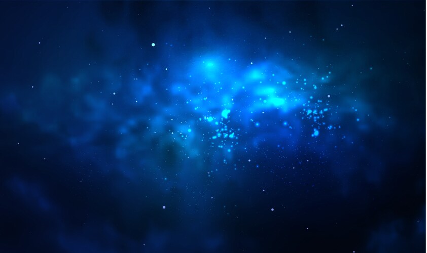 Cosmic ufo with magnetic bright illumination Vector Image