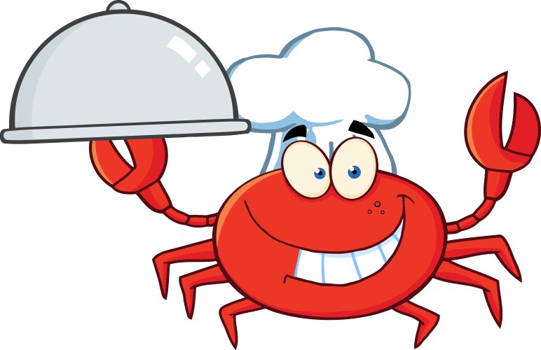Crab chef cartoon Royalty Free Vector Image - VectorStock
