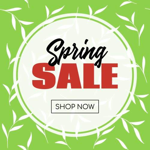 Spring sale poster up to 50 off Royalty Free Vector Image
