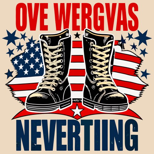 American veteran us maps boots and weapon Vector Image