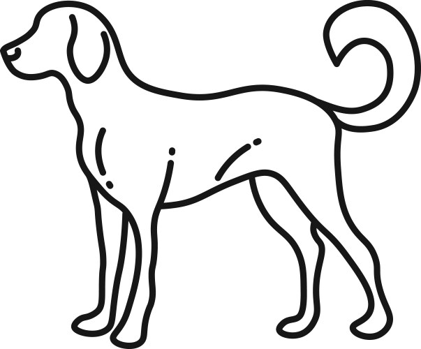 Dog pet outline icon Royalty Free Vector Image