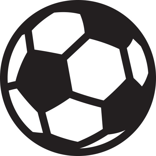 Soccer ball line icon Royalty Free Vector Image