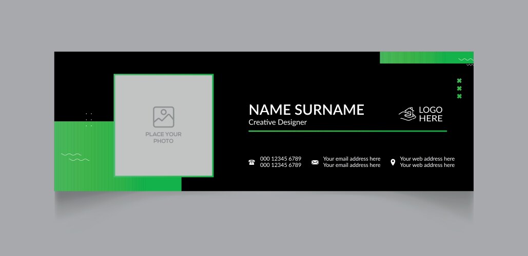Professional email signatures template design Vector Image