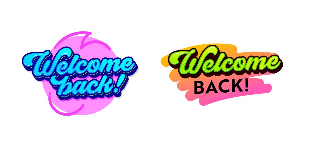 Welcome hand drawn lettering Royalty Free Vector Image