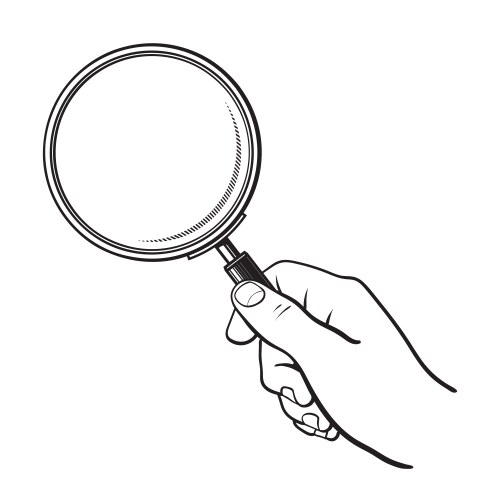 Agent With Magnifying Glass Clip Art Black And White Printing Estate