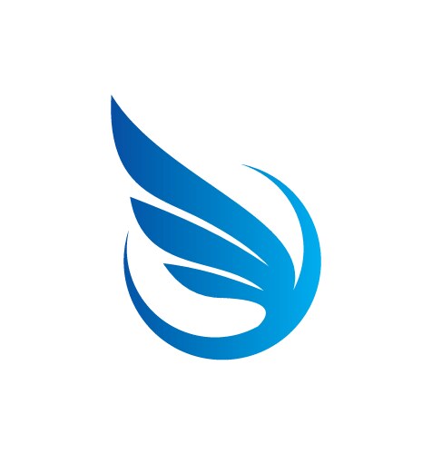 Wing abstract fly logo Royalty Free Vector Image