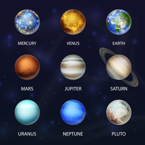 Realistic planet Royalty Free Vector Image - VectorStock