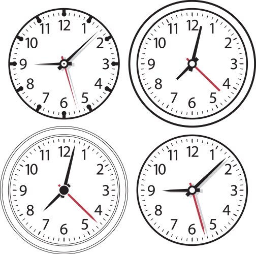 Clock Royalty Free Vector Image - VectorStock