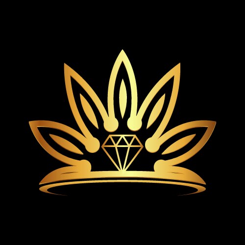 Gold lotus logo Royalty Free Vector Image - VectorStock