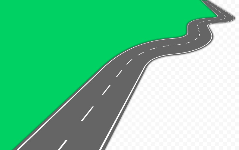 Curved road with markings Royalty Free Vector Image