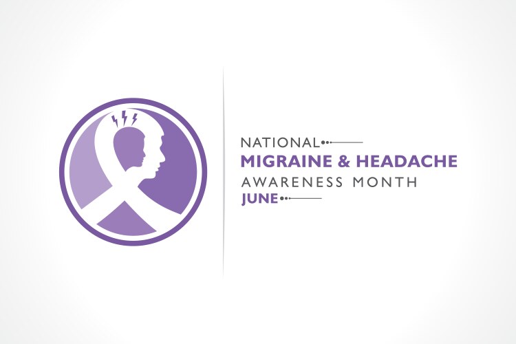 National migraine and headache awareness month Vector Image