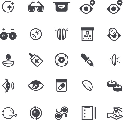 Transparent glass eye contact optical lens Vector Image