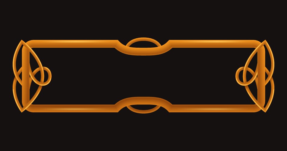 Frame medieval game ui metallic title banner Vector Image