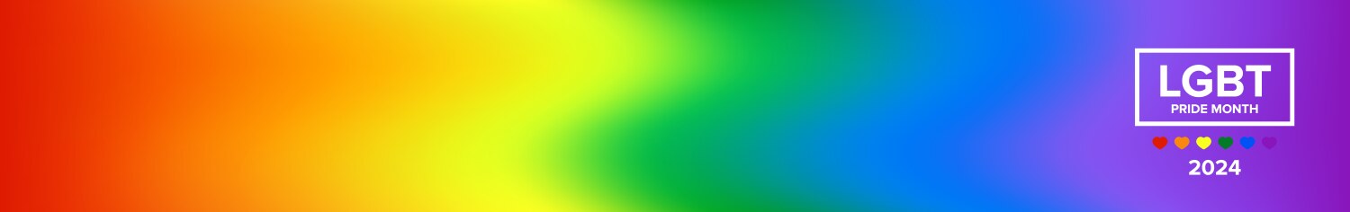 Happy pride month horizontal banner Royalty Free Vector