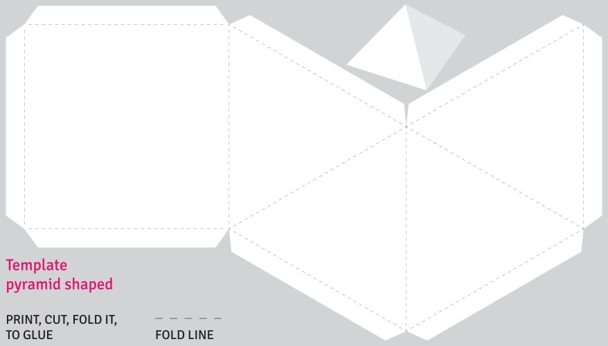 Triangular shaped tissue box die cut template Vector Image