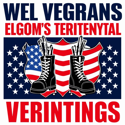 American veteran us maps boots and weapon Vector Image