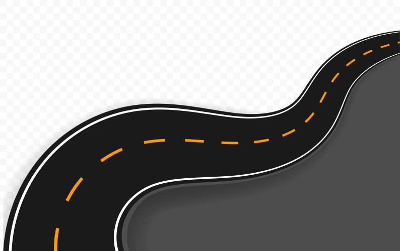 Wavy road with winding curves and horizontal path Vector Image