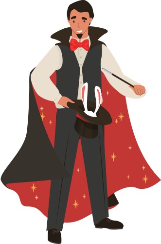 Cartoon magician Royalty Free Vector Image - VectorStock