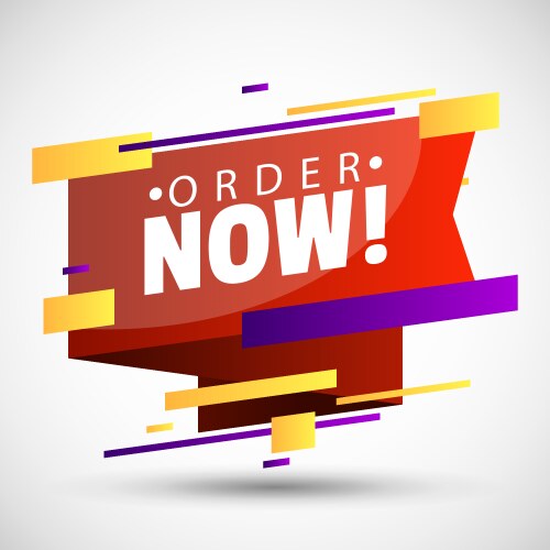 Order now - sticker collection Royalty Free Vector Image